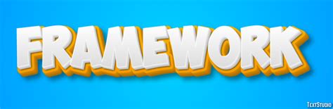 Framework Text Effect And Logo Design Word