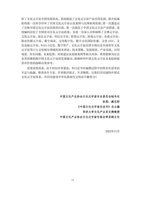 中国文化元宇宙白皮书（2023） 资讯 数据观 中国大数据产业观察大数据门户