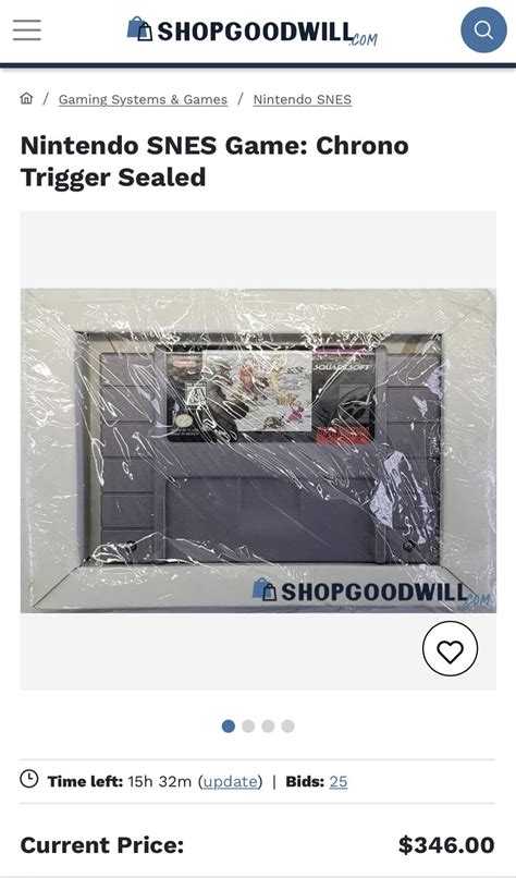 “sealed Chrono Trigger” R Snes