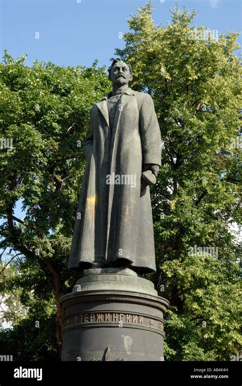 Statue Of Felix Dzerzhinsky In Muzeon Sculpture Park Moscow Stock