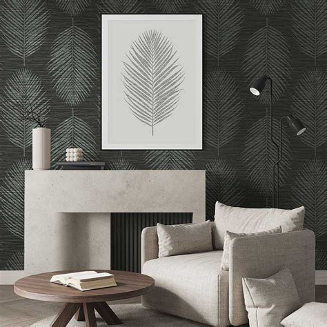 Leaf Print By Seabrook Designs Cocoa Wallpaper Wallpaper Direct
