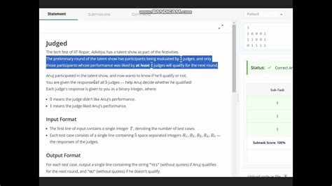 Judged Advitiya2 Codechef Starters 119 Full Solution With Code Youtube