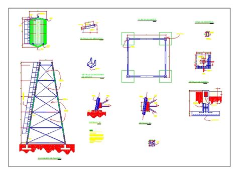 Tanque Elevado En Autocad Descargar Cad Gratis 13531 Kb Bibliocad