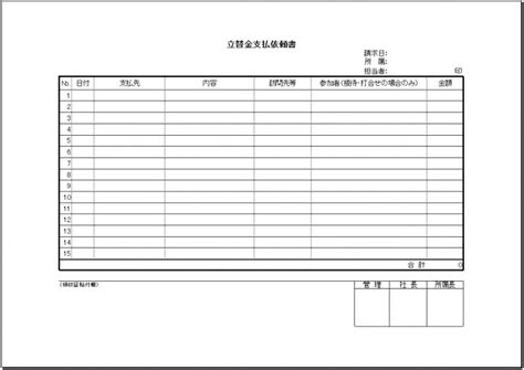 接待費用 立替金支払依頼書テンプレート｜経費精算システム「マネーフォワード クラウド経費」