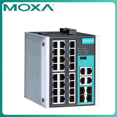 moxa eds 528e series 24 4g port managed ethernet switches high