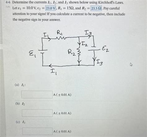 Solved 4 6 Determine The Currents I1 I2 And I3 Shown Below Chegg Com