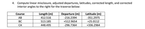 Solved Compute Linear Misclosure Adjusted Departures Chegg