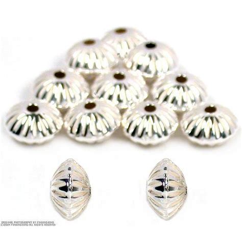 12 Corrugated Saucer Beads Sterling Silver Beading Part Michaels