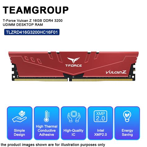 Teamgroup T Force Vulcan Z 16gb Ddr4 3200 Udimm Desktop Ram Shopee Malaysia