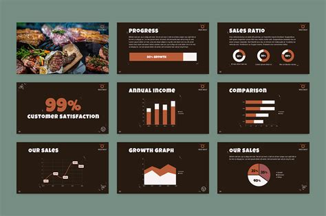 Steak House PowerPoint Presentation Template By Amber Graphics