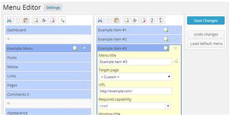 Complete Admin Menu Editor WordPress Plugin Bypeople