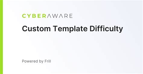 Custom Template Difficulty