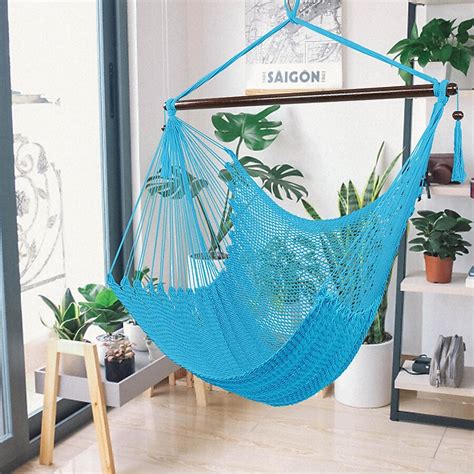 Winado Hammock Chair Blue Rope Hammock Chair In The Hammocks Department