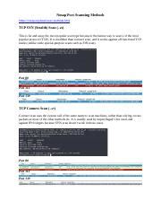 Nmap Port Scanning Handout Docx Nmap Port Scanning Methods Https