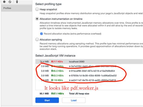 there are memory leak phenomenon related to pdf worker js · issue 504