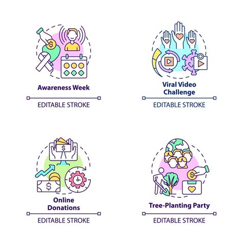 Fundraising Concept Icons Bundle Img Visuals