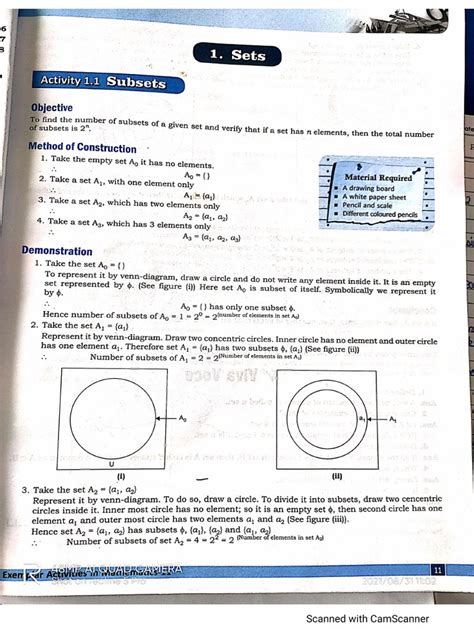 Maths Activity Class 11 Pdf