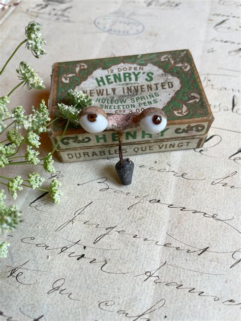 Vintage Glass Doll Eyes Weighted On Wire Creepy Antique Doll Etsy