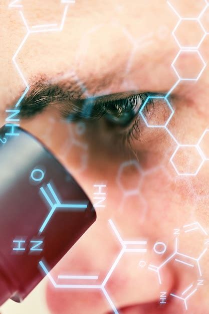 Premium Photo Science And Medical Graphic Against Extreme Close Up Of