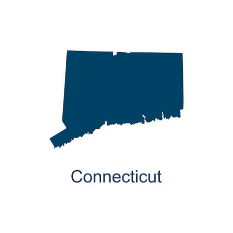 Des Modèles De Conception Vectorielle De Cartes Du Connecticut Isolés