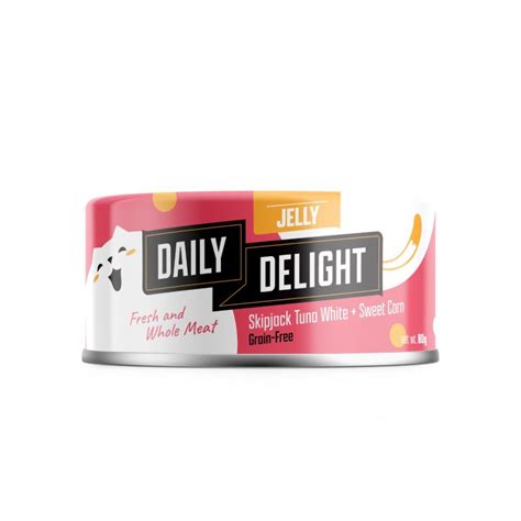 Daily Delight Cat Jelly 80g Skipjack Tuna White With Sweet Corn Wet Cat