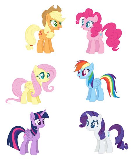 The Mane 6 By Evielo On Deviantart