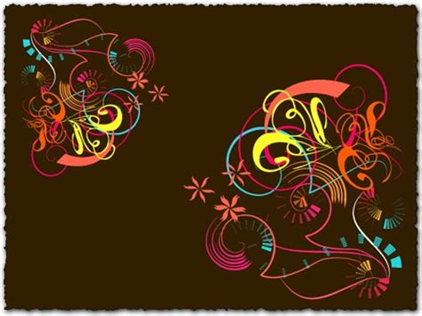 Colored Curly Vector Template Colored Curly Vector Template