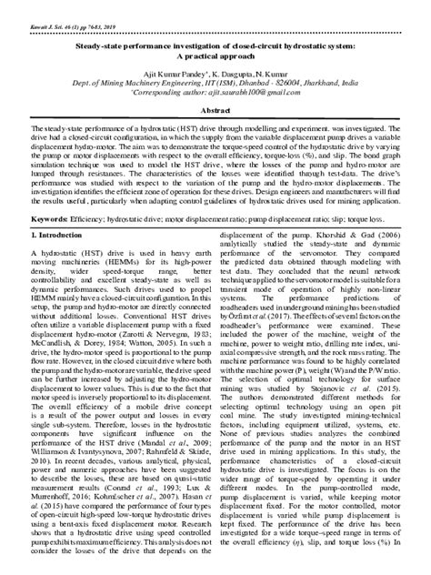 Pdf Steady State Performance Investigation Of Closed Circuit
