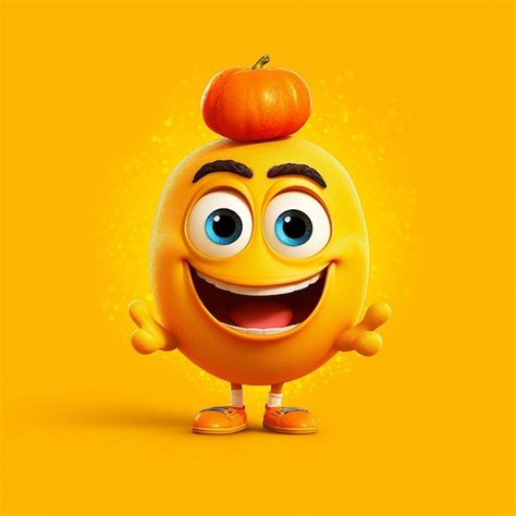 Premium Ai Image 3d Cute Yellow Cartoon Character Ai Generative