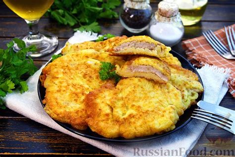 Рецепт Отбивные из свинины в сырно пивном кляре на