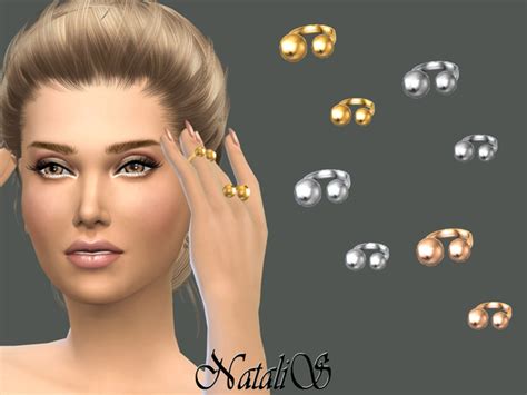 The Sims Resource Natalismetal Beads Open Rings