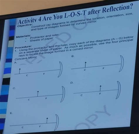 solved activitv 4 are you l o s t after reflection objective