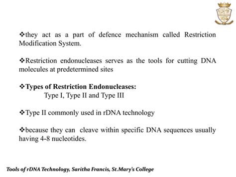 Biotechnology Basic Tools Of Recombinant DNA Technology PPTX Biotech And Biomedical Industry
