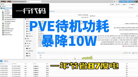 PVE省电姿势 一行代码降低CPU10W功耗一年节约87度电 4月22日错误更正 小陈折腾日记