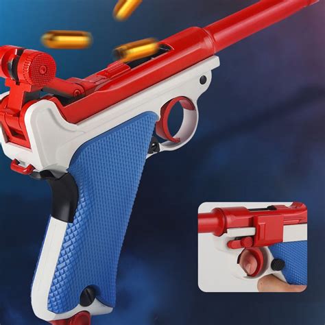 Luger P08 Auto Shell Ejecting Blowback Toy Tonya Toys