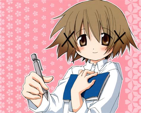 Blush Book Browneyes Brownhair Hidamarisketch Pink Shorthair Ume