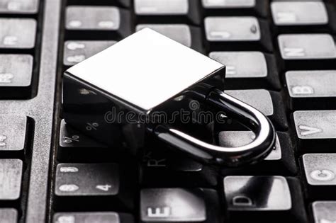 Computer Security Concept With A Closed Padlock On The Keyboard Stock Image Image Of Digital