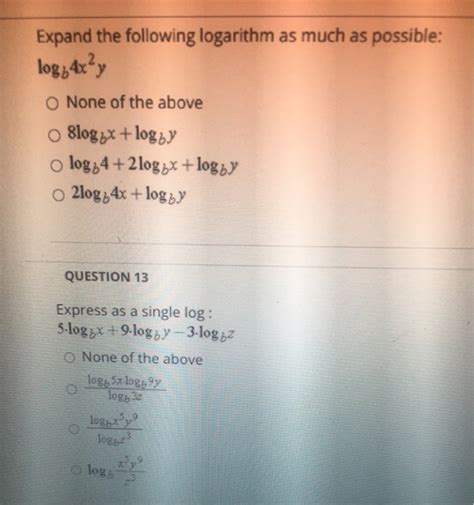 Solved Expand The Following Logarithm As Much As Possible