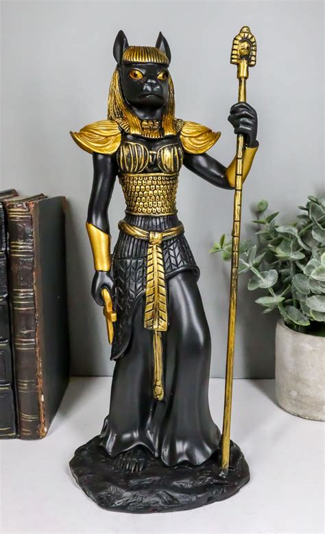 Egyptian Goddess Bastet Cat Statue 11h Ubasti Goddess Of Protection