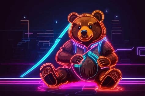 Brown Bear Cartoon Illustration Premium Ai Generated Vector