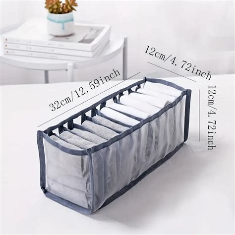 양말 3개 속옷 보관 상자 세트 그리드 정리함이 있는 메쉬 옷장 다용도 의류 용기 Temu Republic Of Korea