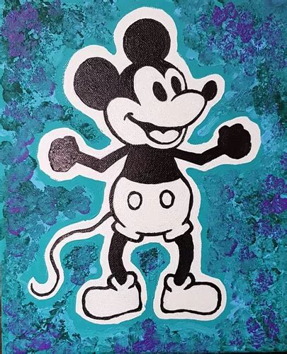 Cuadro Art De Mickey Mouse Aqua25x30 Cm Envío gratis