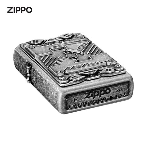 zippo正版打火机z号玩家仿古银贴章zppo正品防风煤油火机男士送礼