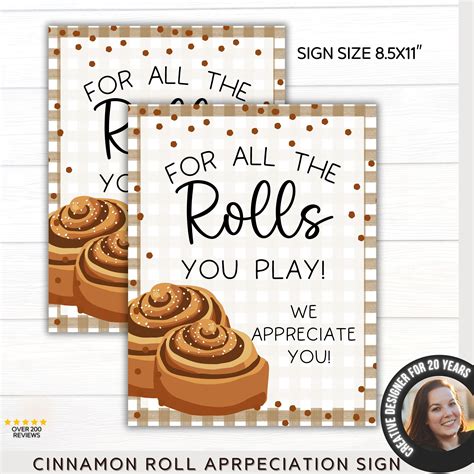 Cinnamon Roll T Sign Teacher Nurse Staff Appreciation T Sign