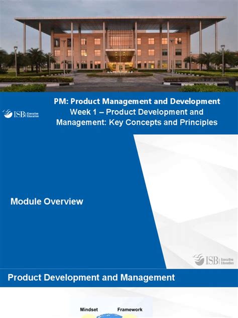 Isb Pm M1 Product Development And Management Key Concepts And