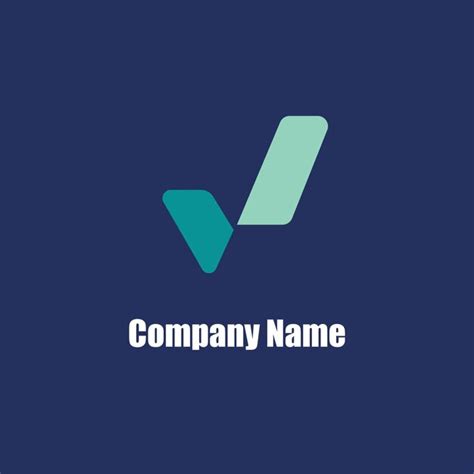 편지 V 추상적인 로고 디자인 벡터 이미지 프리미엄 벡터
