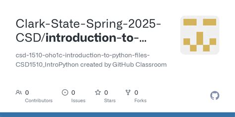 Github Clark State Spring Csd Introduction To Python Files Warrenworkshopmedia Csd