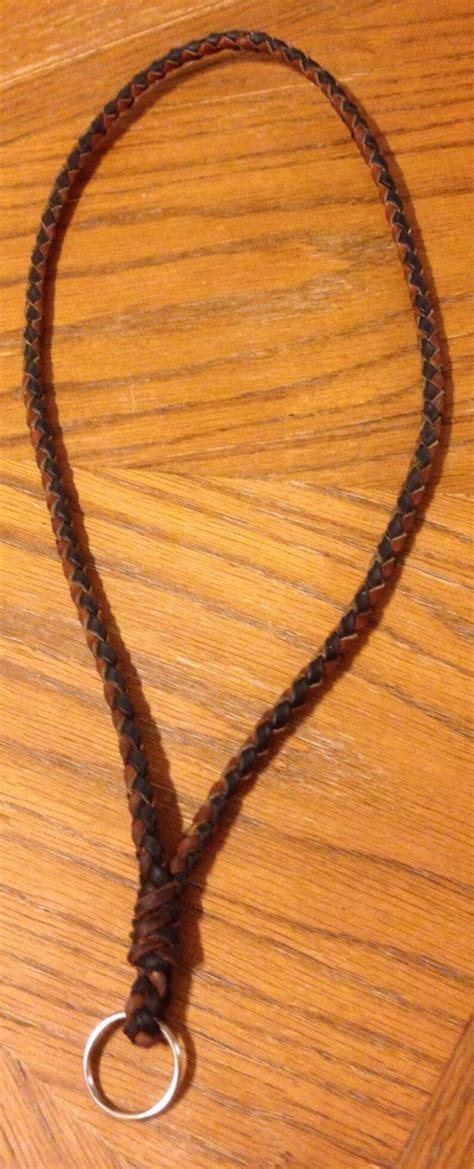 Braided Leather Lanyard Hand Braided Leather Lanyard Etsy