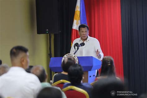 President Rodrigo Roa Duterte Delivers His Speech During His Visit To