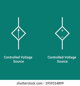 Controlled Voltage Source Controlled Current Source Stock Vector Royalty Free